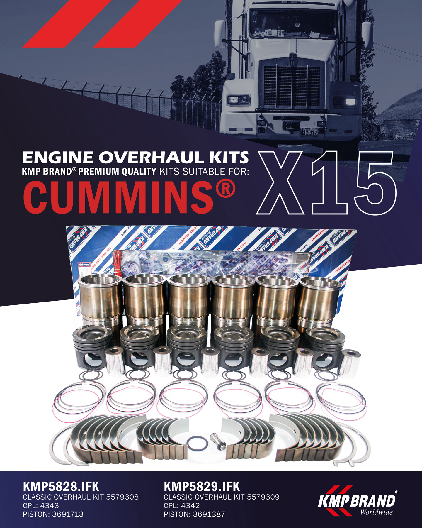KMP Kits For Cummins© X15 Engines - KMP Brand